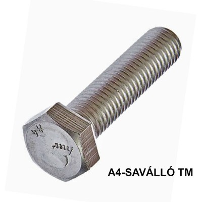 HLF CSAVAR M16*60 DIN 933 A4-80 SAVÁLLÓ TM METRIKUS CSAVAROK